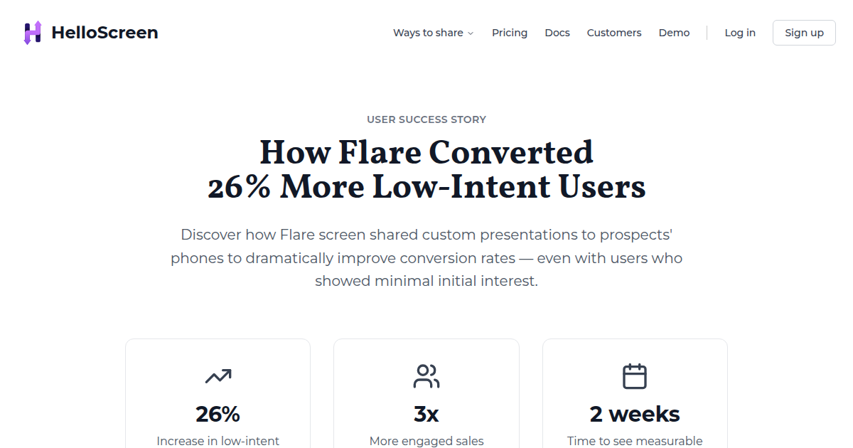 Flare Success Story | HelloScreen
